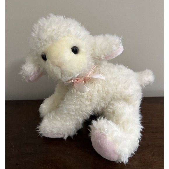 Russ | Toys | Russ Berrie Muttons Lamb Plush Easter Pink Bow Feet ...